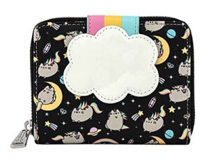 loungefly x pusheen rainbow unicorn zip around wallet