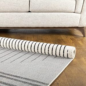 Mark&Day Area Rugs, 8x10 Neerbosch Modern Light Gray Area Rug, Gray/Black/White Carpet for Living Room, Bedroom or Kitchen (7'10" x 10')