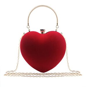 lui sui womens wedding party evening bag heart clutch purse stylish mini cocktail prom tote handbag