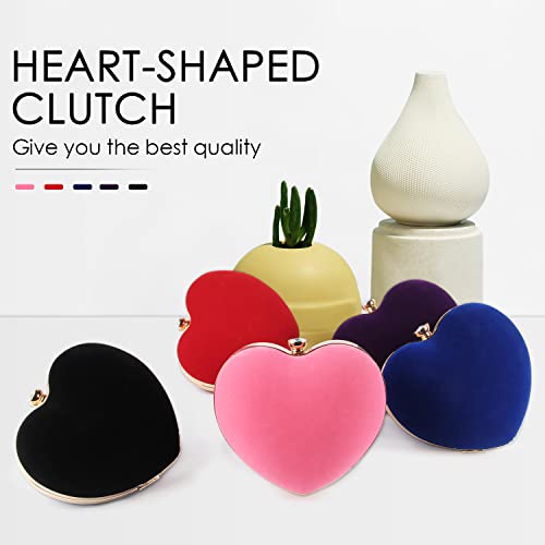 LUI SUI Womens Wedding Party Evening Bag Heart Clutch Purse Stylish Mini Cocktail Prom Tote Handbag