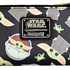 Loungefly Star Wars The Mandalorian Baby Yoda All Over Print Faux Leather Wallet