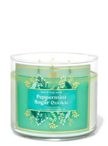 bath & body works, white barn 3-wick candle w/essential oils – 14.5 oz – 2021 christmas scents! (peppermint sugar cookie)