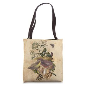 cute cottagecore mushrooms naturecore aesthetic tote bag