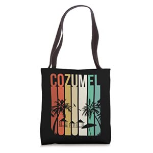 cozumel mexico retro mexican resort vacation trip cabo tote bag