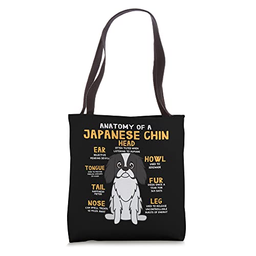 Japanese Chin Dog Funny Anatomy of Mom Dad Tote Bag