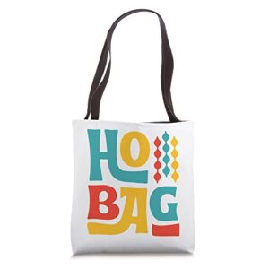 ho bag tote funny canvas overnight bag retro lettering tote bag