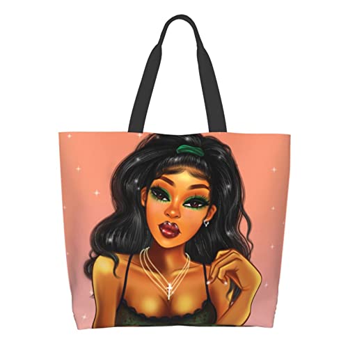 Akuroou Women Tote Bags African American Woman Top Handle Satchel Handbags Black Girl Magic Shoulder Bag