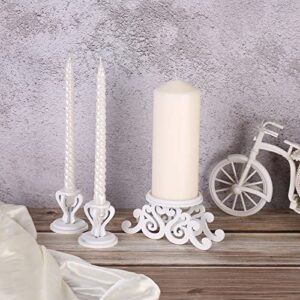 Rozrety Unity Candle Holder - Unity Candles Stand for Wedding Ceremony Set - Pillar Taper Candle Holders for Weddings Centerpiece Decoration,Bridal Shower(Candles not Include)