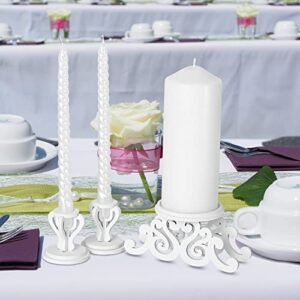 Rozrety Unity Candle Holder - Unity Candles Stand for Wedding Ceremony Set - Pillar Taper Candle Holders for Weddings Centerpiece Decoration,Bridal Shower(Candles not Include)