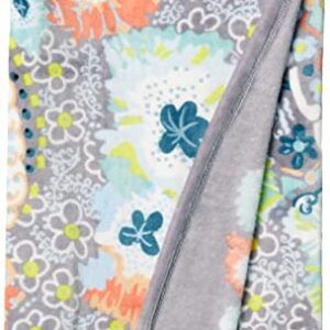 Vera Bradley Women's Fleece Plush Throw Blanket, Citrus Paisley, 80 X 50