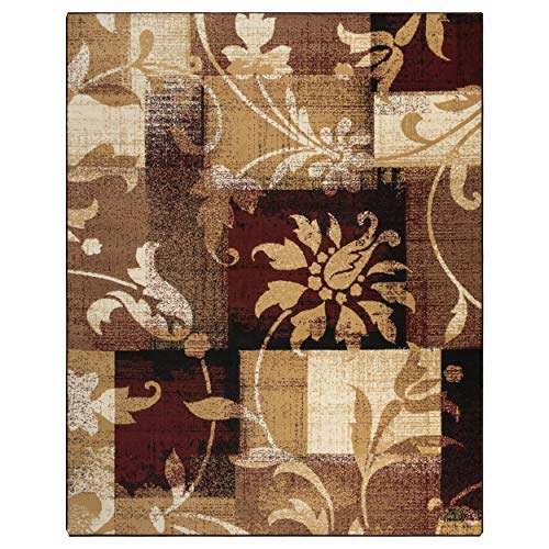 Blue Nile Mills | Contemporary Abstract Floral Vines Pattern | Indoor Area Rug | Jute Backing | Perfect for Hallways | Entryway | Living Room | Carpet Cover | Floor Décor | Super Soft | 8' x 10'