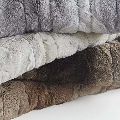 Beautyrest Zuri Reversible Faux Fur to Mink Electric Blanket, Auto Shut Off, Virtually Zero EMF, Multi Heat Setting, UL Certified, Machine Washable, Tan Throw 50x64