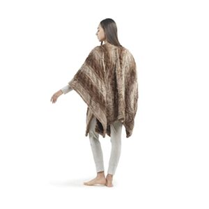 Beautyrest Zuri Reversible Faux Fur to Mink Electric Blanket, Auto Shut Off, Virtually Zero EMF, Multi Heat Setting, UL Certified, Machine Washable, Tan Throw 50x64