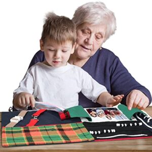 Memory Loss Fidget Blanket for Help with Dementia Alzheimer's Photo Recognition of Family