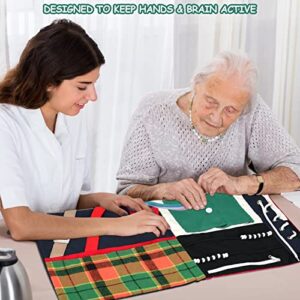 Memory Loss Fidget Blanket for Help with Dementia Alzheimer's Photo Recognition of Family