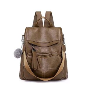 Women Backpack Purse PU Leather Shoulder Bag Travel Bag Handbag Casual Fashion Multifunction Ladys Satchel Bags Anti-theft