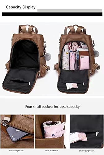 Women Backpack Purse PU Leather Shoulder Bag Travel Bag Handbag Casual Fashion Multifunction Ladys Satchel Bags Anti-theft