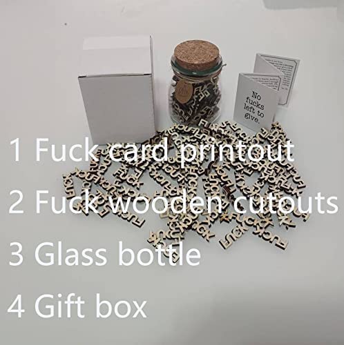 UC Fuck to Give,Jar of Fuck Gift Jar (8oz),Give a Fuck in a Bottle Gag Gift Birthday,Christmas,Holiday,Funny Gift,Gift to Friend,Anniversaries Gift for Valentines Day Encouragement Gift