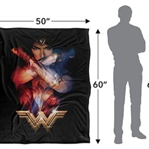 Wonder Woman Arms Crossed Silky Touch Super Soft Throw Blanket 50" x 60"