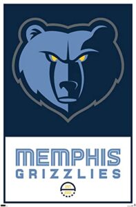 trends international nba memphis grizzlies – logo 21 wall poster, 22.375″ x 34″, unframed version