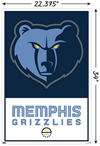 Trends International NBA Memphis Grizzlies - Logo 21 Wall Poster, 22.375" x 34", Unframed Version