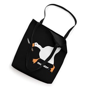 Funny Goose Murder Tote Bag