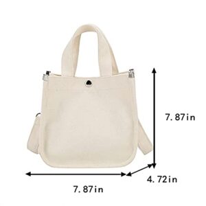 Small Canvas Crossbody Bag Cell Phone Pouch Coin Purse Top Handle Tote Bag Cute Shoulder Bag for Women Teen Girls (Blue)