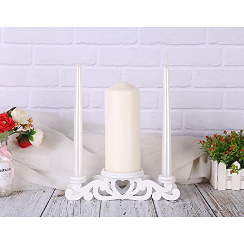 Rozrety Unity Candle Holder-Unity Candles Stand for Wedding Ceremony Set-Pillar Candle Holders for Weddings Centerpiece Decoration(Candles not Include)