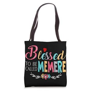 blessed to be called memere colorful – grandma gift tote bag