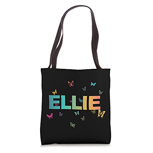 Ellie - Beautiful Name with colorful Butterflies Tote Bag