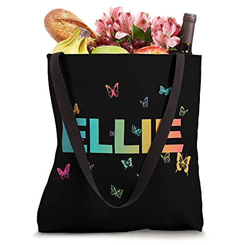 Ellie - Beautiful Name with colorful Butterflies Tote Bag