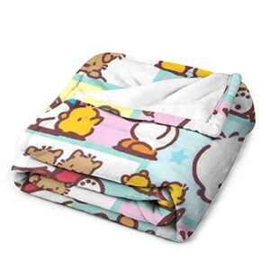 Ladycute P0ch-acc0 Flannel Throw Blanket Cozy Plush Prevent Pilling Warm for Bed Living Room Couch Sofa Chair Travel 40x50