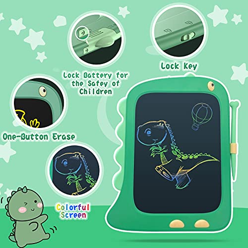 ORSEN LCD Writing Tablet Toddler Toys, 8.5 Inch Doodle Board Drawing Pad Gifts for Kids, Dinosaur Boy Toy Drawing Board Christmas Birthday Gift, Drawing Tablet for Boys Girls 2 3 4 5 6 Years Old-Green