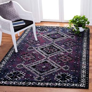 safavieh vintage hamadan collection 2’7″ x 5′ purple/black vth293v oriental distressed non-shedding entryway living room foyer bedroom kitchen accent rug