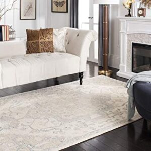 Safavieh Micro-Loop Collection 6' x 9' IvoryBeige MLP503B Handmade Shabby Chic Medallion Premium Wool Living Room Dining Bedroom Area Rug