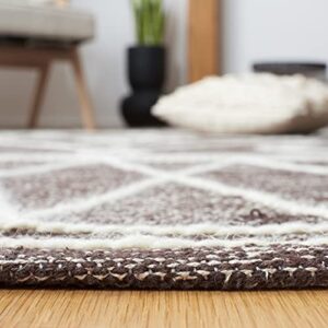 Safavieh Kilim Collection 3' x 5' Brown/Ivory KLM852T Handmade Cotton Entryway Living Room Foyer Bedroom Accent Rug