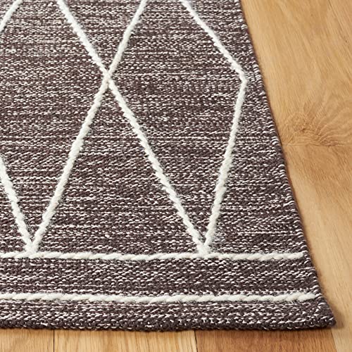 Safavieh Kilim Collection 3' x 5' Brown/Ivory KLM852T Handmade Cotton Entryway Living Room Foyer Bedroom Accent Rug