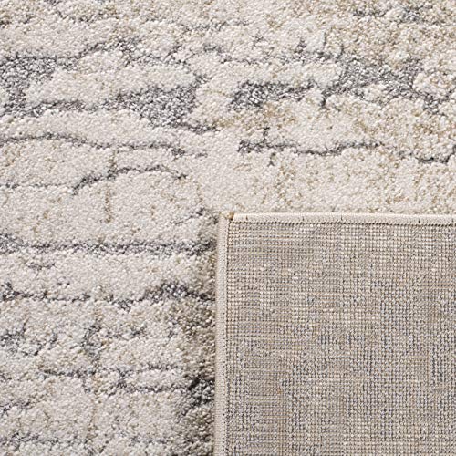 SAFAVIEH Spirit Collection 6'7" x 9' Taupe/Ivory SPR126E Modern Abstract Non-Shedding Living Room Dining Bedroom Area Rug