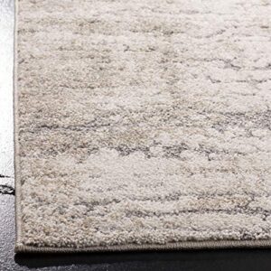 SAFAVIEH Spirit Collection 6'7" x 9' Taupe/Ivory SPR126E Modern Abstract Non-Shedding Living Room Dining Bedroom Area Rug