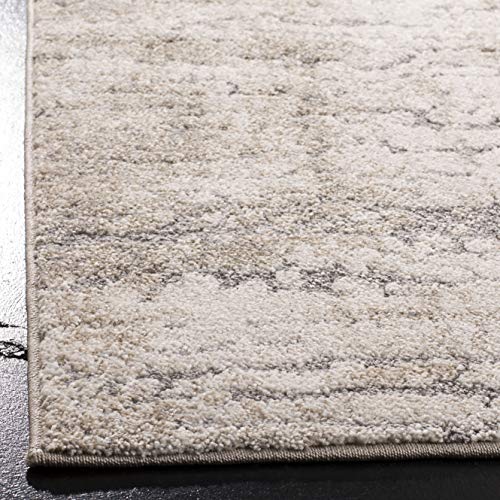 SAFAVIEH Spirit Collection 6'7" x 9' Taupe/Ivory SPR126E Modern Abstract Non-Shedding Living Room Dining Bedroom Area Rug