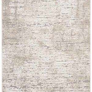 SAFAVIEH Spirit Collection 6'7" x 9' Taupe/Ivory SPR126E Modern Abstract Non-Shedding Living Room Dining Bedroom Area Rug