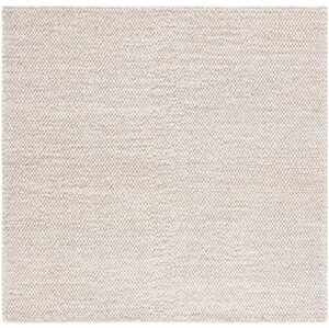 SAFAVIEH Natura Collection 6' Square Grey/Ivory NAT425F Handmade Premium New Zealand Wool Living Room Dining Bedroom Area Rug