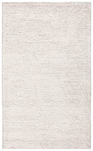 Safavieh Metro Collection 3' x 5' NaturalIvory MET999A Handmade Premium Wool Entryway Living Room Foyer Bedroom Accent Rug