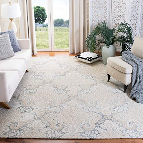 Safavieh Micro-Loop Collection 10' x 14' CharcoalIvory MLP539H Handmade Premium Wool Living Room Dining Bedroom Area Rug