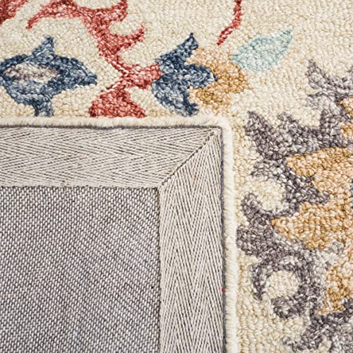 Safavieh Metro Collection 4' x 6' BeigeRust MET354B Handmade Premium Wool Entryway Living Room Foyer Bedroom Accent Rug