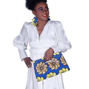 AFRICSTYLE Ankara Print Clutch Multi-Colored Africa Purse African Handbag, Ankara Fabric, African Print Clutch