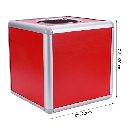 NUOBESTY 20CM Lottery Lucky Box Square Raffle Ball Game Box Multifunctional Storage Ticket Box Card Bonus Ball Storage Container