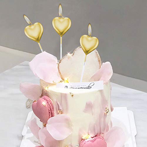 52Pcs Birthday Numeral Candles Set, FULANDL 20Pcs Number 0-9 Glitter Cake Topper Decoration with 32Pcs Long, Star, Heart Birthday Candles (Gold and Silver )