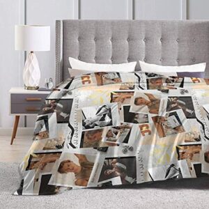 ABSFORTY Ultra Soft Flannel Fleece Blanket JJ Rudy Pankow Aesthetic Outer Banks Collage Stylish Bedroom Living 50"x40" Room Sofa Warm Blanket for Adult