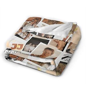 ABSFORTY Ultra Soft Flannel Fleece Blanket JJ Rudy Pankow Aesthetic Outer Banks Collage Stylish Bedroom Living 50"x40" Room Sofa Warm Blanket for Adult